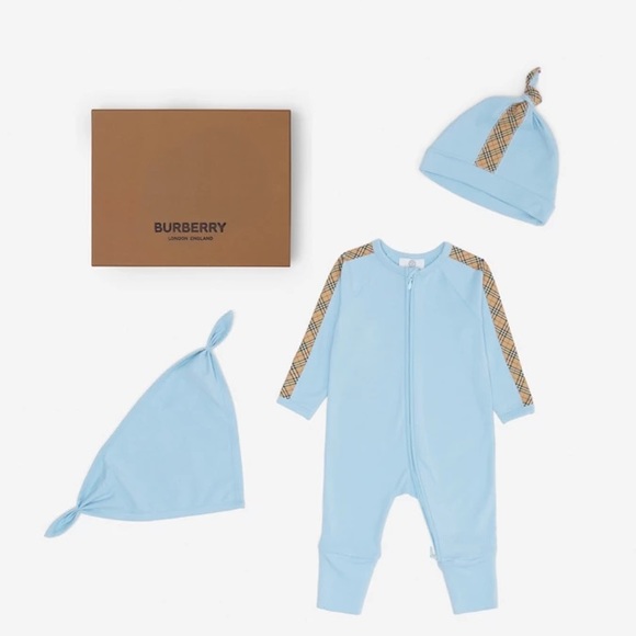 Burberry | Matching Sets | Nwt Burberry Check Trim Cotton Threepiece ...